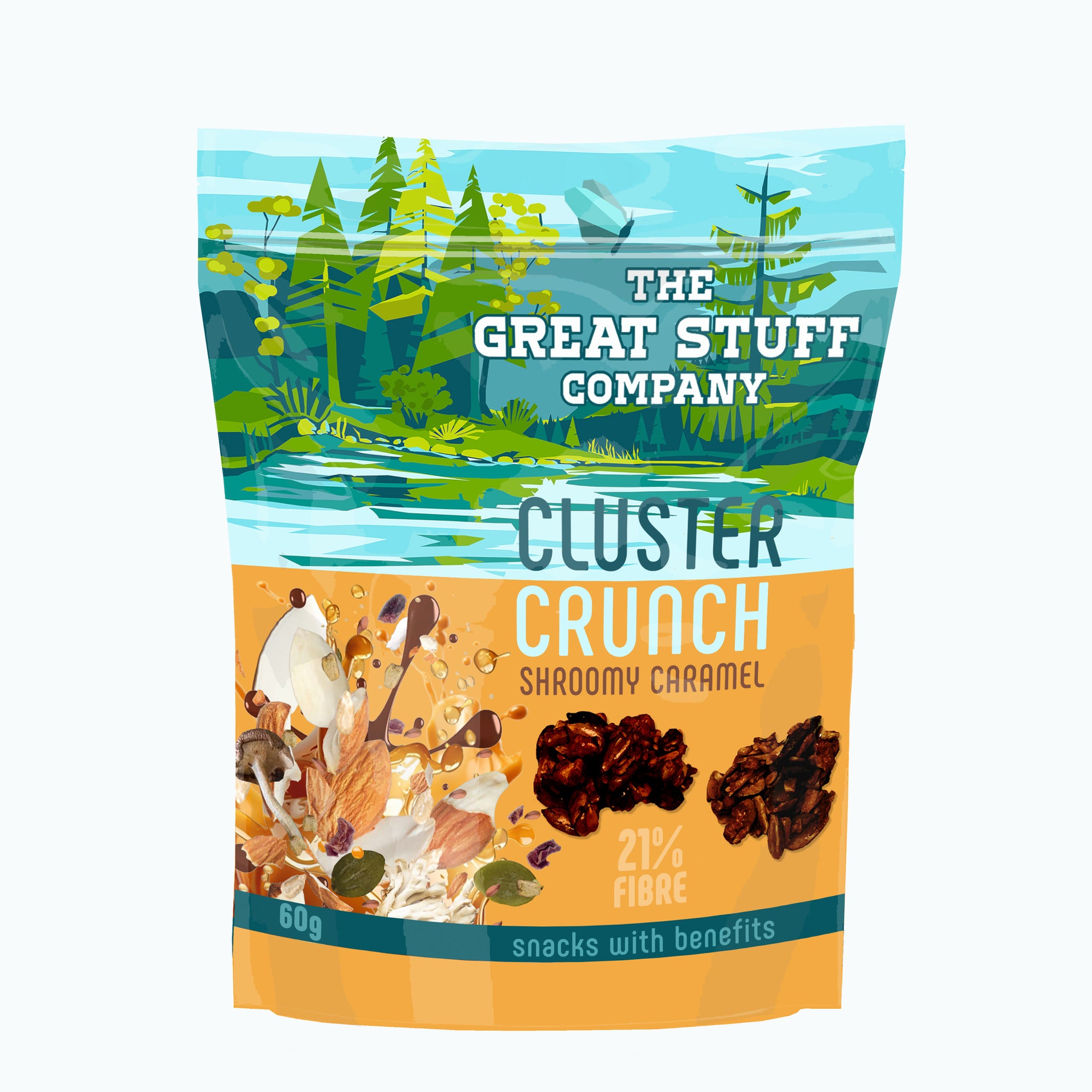 Cluster Crunch - Almond -Shroomy Caramel with Protein Crispies - 10 x ...