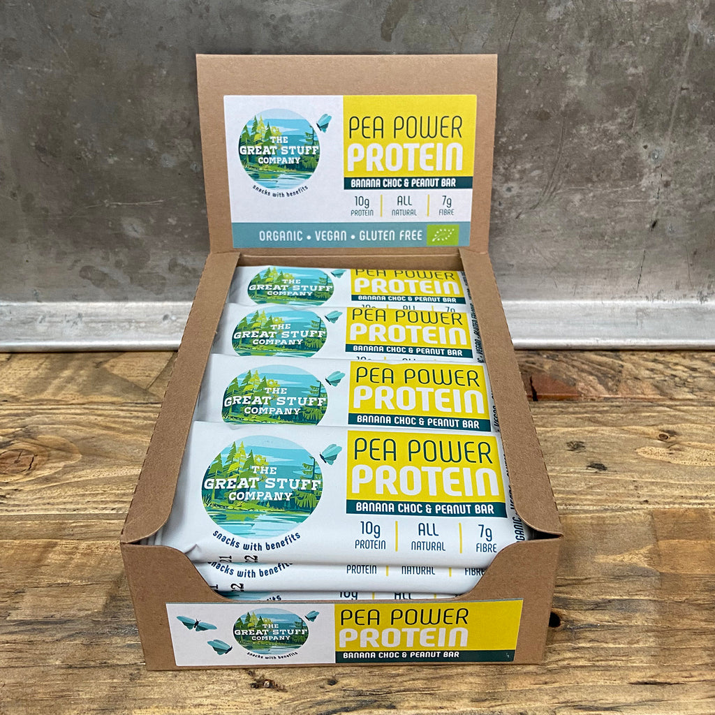 Pea Power Protein Bar - Banana Choc with Peanuts - box of 16 ...