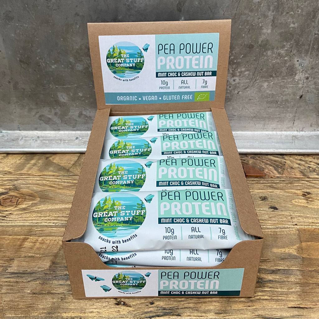 Pea Power Protein Bar - Mint Choc with Cashews - box of 16 ...
