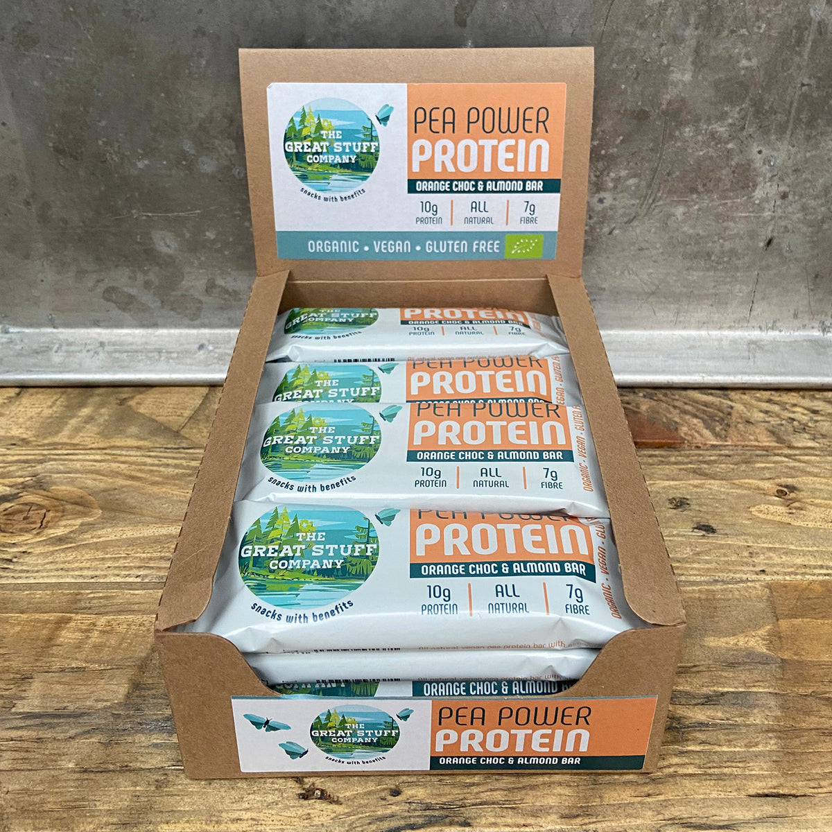 Pea Power Protein Bar - Orange Choc with Almonds - 12 bars ...